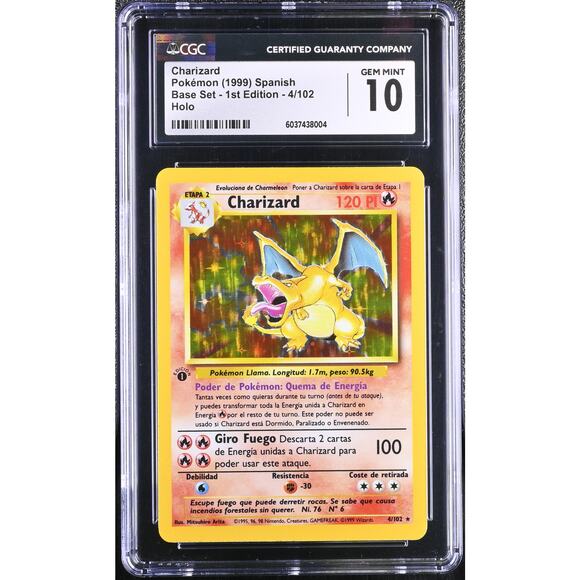 Pokemon | Other | Cgc Gem Mint Charizard 1st Edition 4102 Pokemon ...